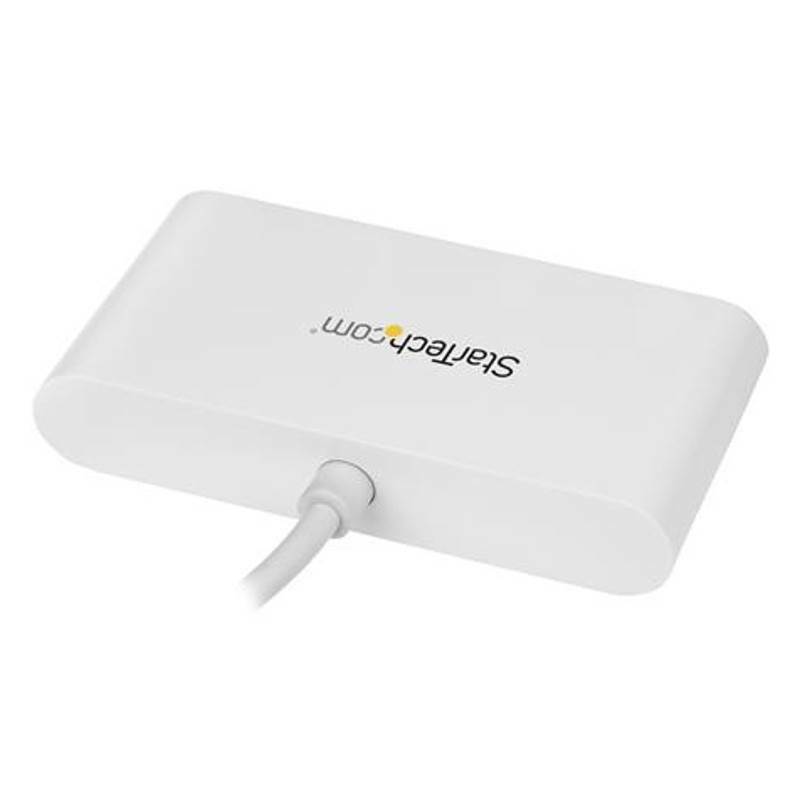 StarTech 4 Port USB C Hub - USB-C to A - USB 3.0 - Bus Power - White HB30C4ABW