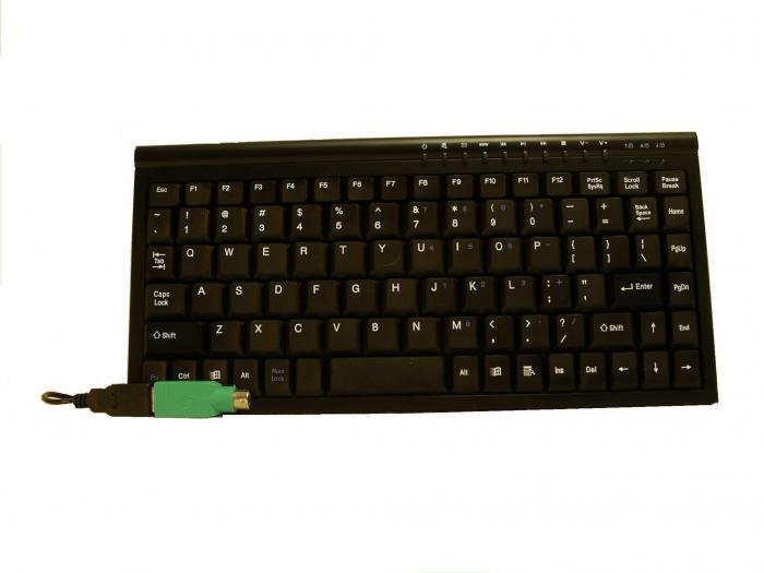 Mini Keyboard USB & PS2 Black