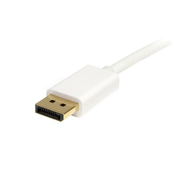 StarTech 1m White Mini DP to DP 1.2 Cable MDP2DPMM1MW