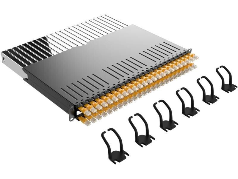 Patchbox PLUS Cable Management System, 1.8m Cat6a STP Cables 24 Blue ...