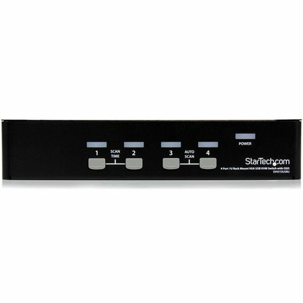 StarTech 4 Port VGA USB KVM Switch with OSD - 1U Rackmount SV431DUSBU