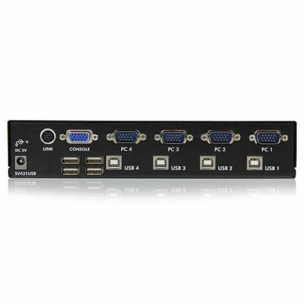 StarTech 4 Port VGA USB KVM Switch with Hub SV431USB