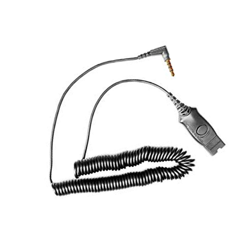 Poly MO300 10Ft 3.5mm to QD Coiled Cable 38541-04 for iPhone |DeviceDeal