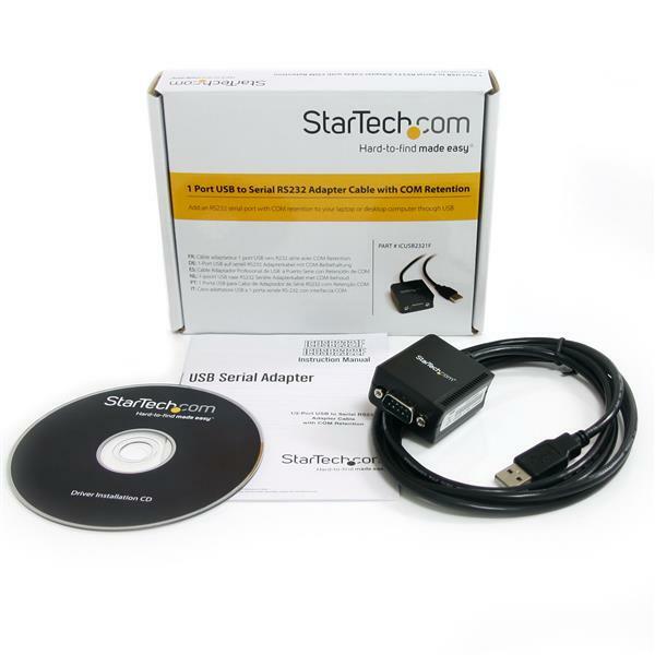 StarTech FTDI USB to Serial Adapter Cable w/ COM ICUSB2321F