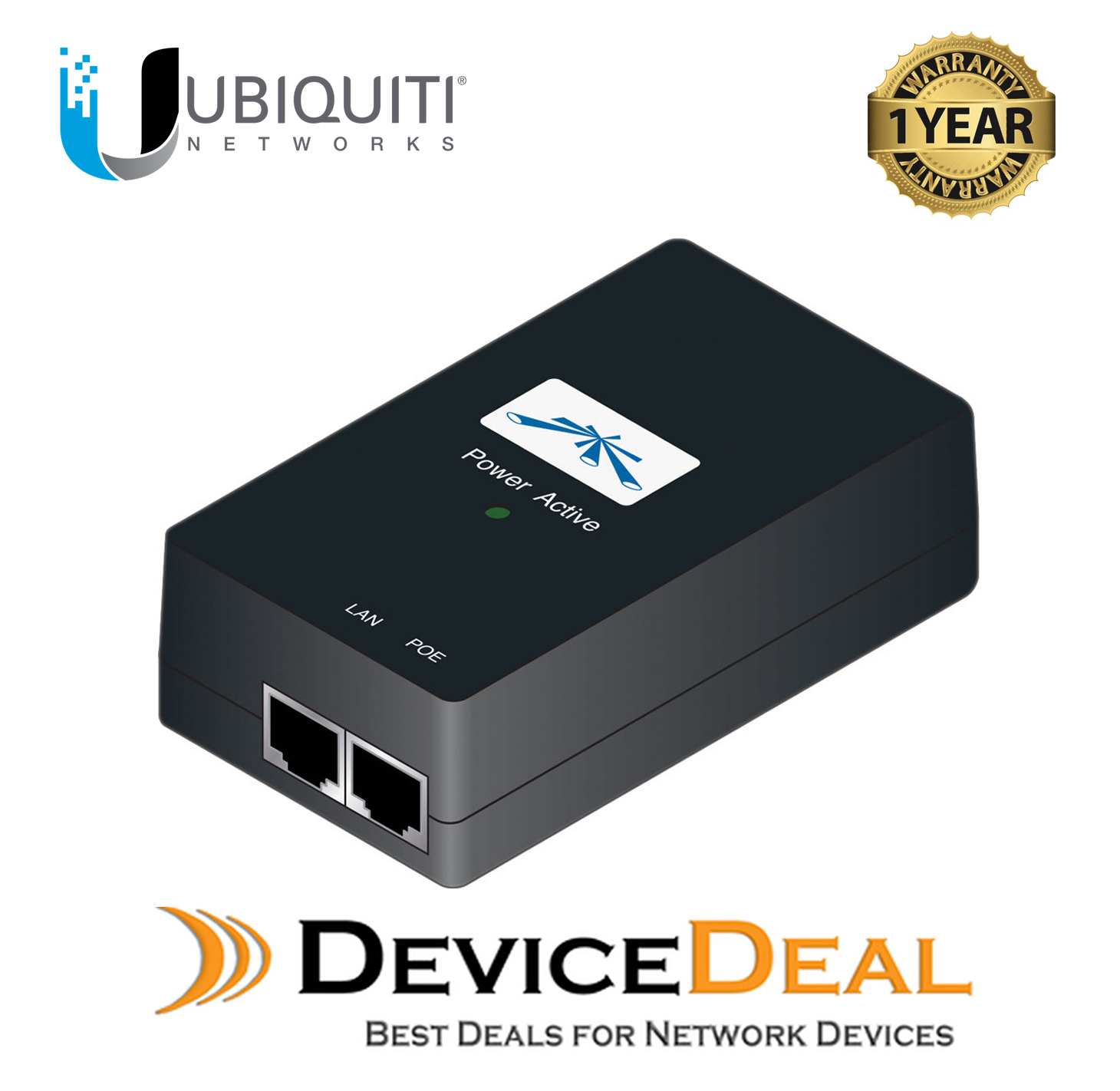 Ubiquiti Networks POE-50-60W 50VDC @ 1.2A PoE Adapter