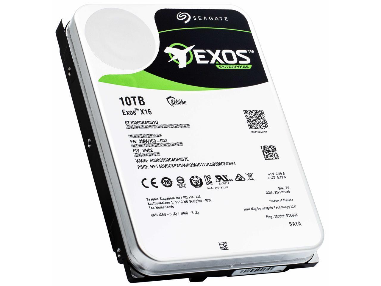 SEAGATE EXOS ENTERPRISE 512E/4KN INTERNAL 3.5" SATA DRIVE, 10TB, 6GB/S ...