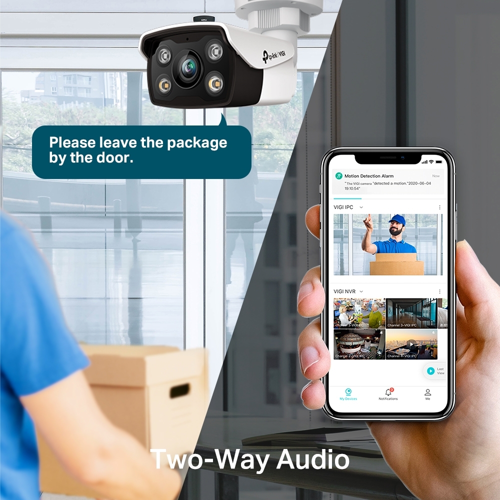 TP-Link VIGI C350(2.8mm) VIGI 5MP Full-Color Bullet Network Camera ...