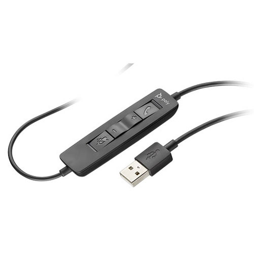 Poly EncorePro EP320 Binaural USB-A Corded Headset with Inline Control ...