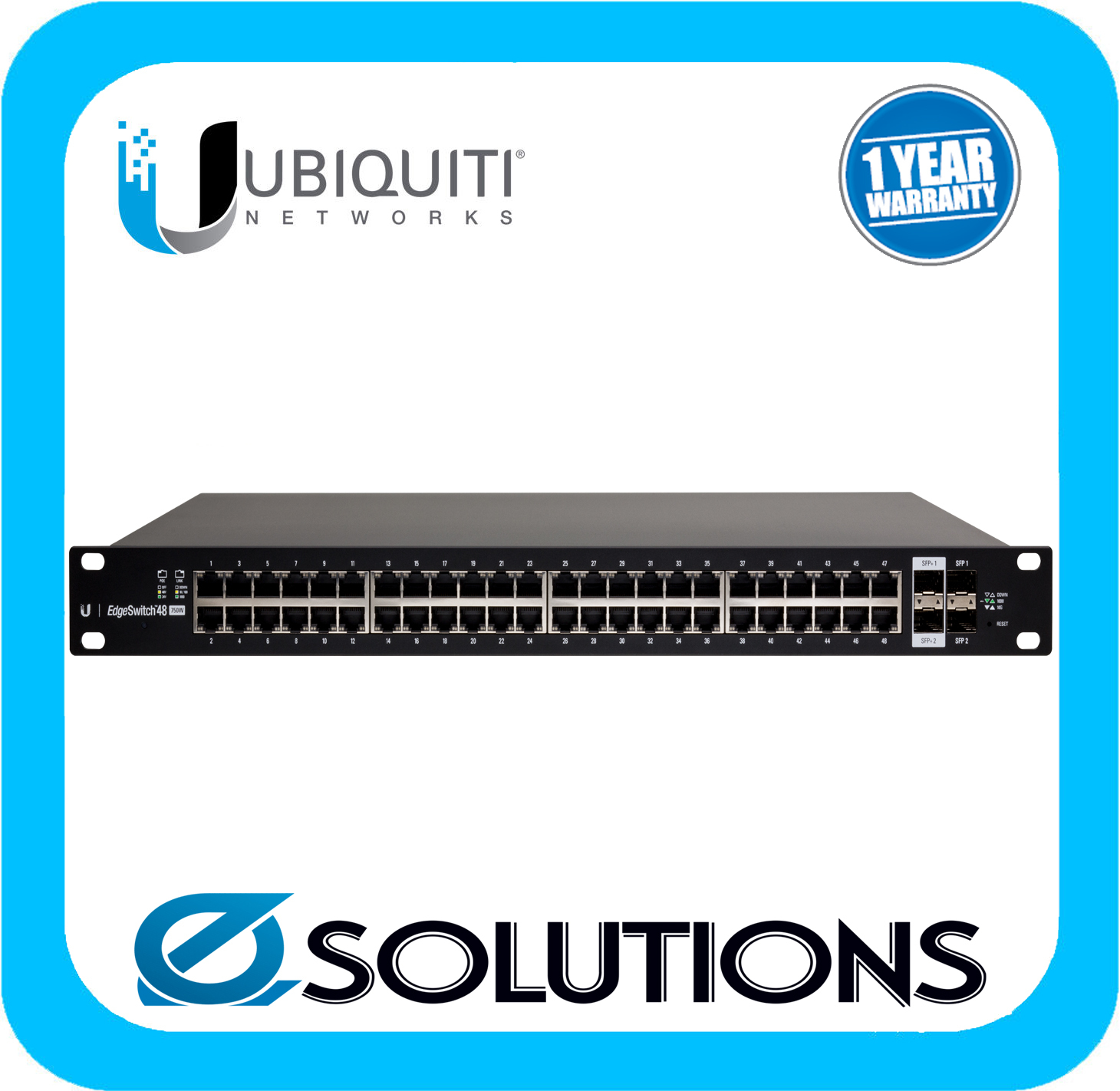 Ubiquiti Networks EdgeSwitch ES-48-500W 48 Port Gigabit Rackmountable Switch