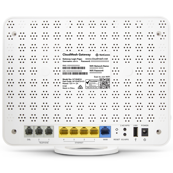 Netcomm NF18MESH CloudMesh ADSL/VDSL NBN , Voice Gateway Whole Home ...