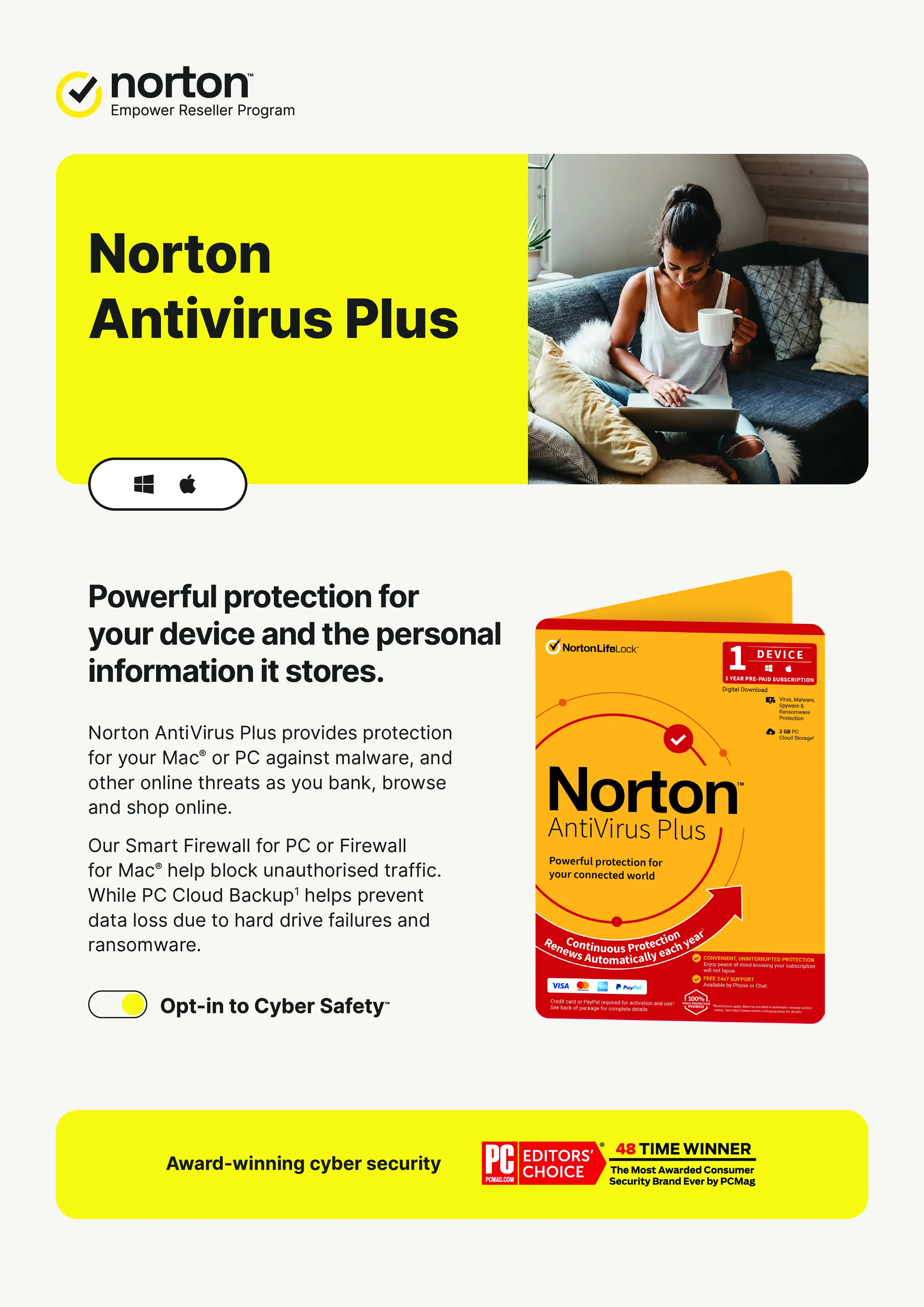 NORTON ANTIVIRUS PLUS 2GB AU 1 USER 1 DEVICE 12 MONTH DIGITAL KEY ...