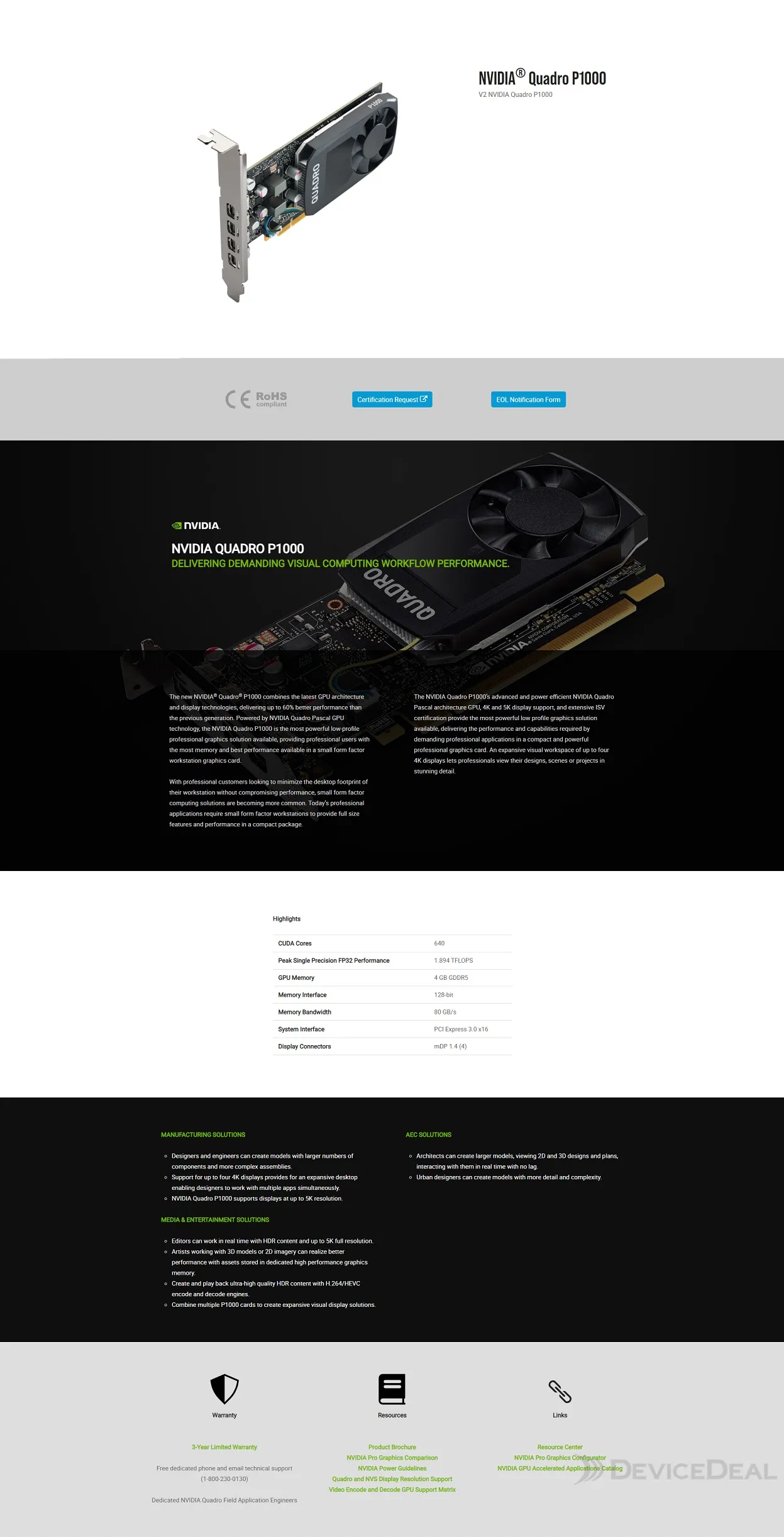 HP NVIDIA Quadro P1000 MXM Kit Video Card- 3TQ30AA |DeviceDeal