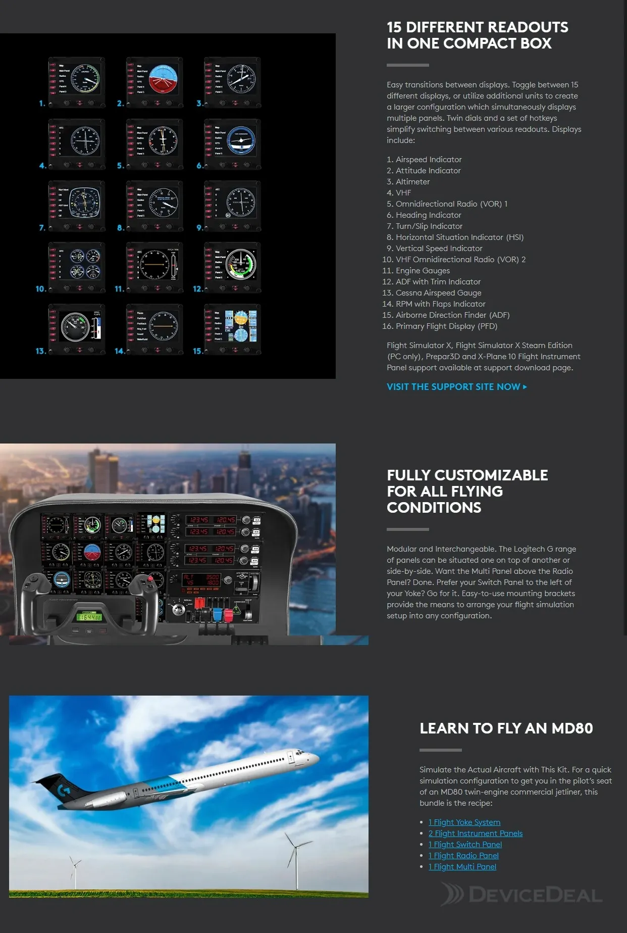 Logitech G Flight Instrument Panel 945-000027
