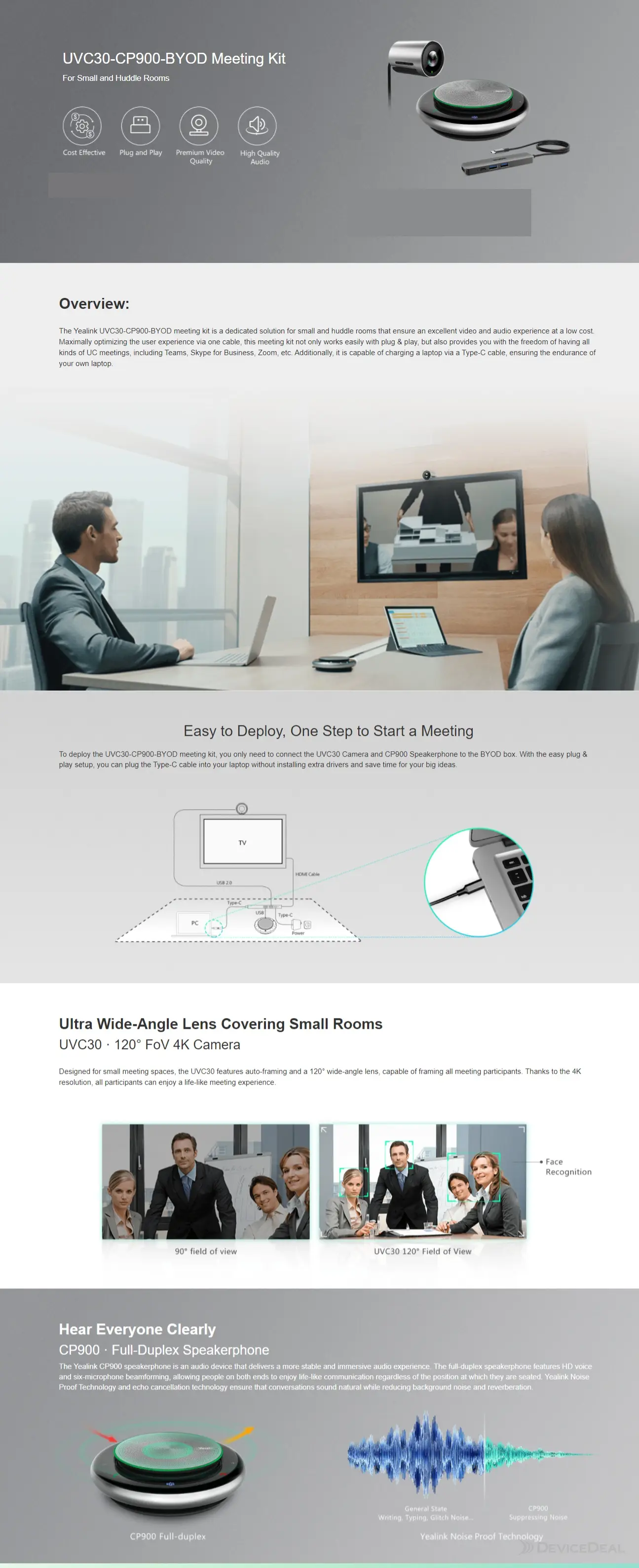 Yealink BYOD Cable Hub with 1.5m USB-C Cable USB-A to USB-C Adapter ...