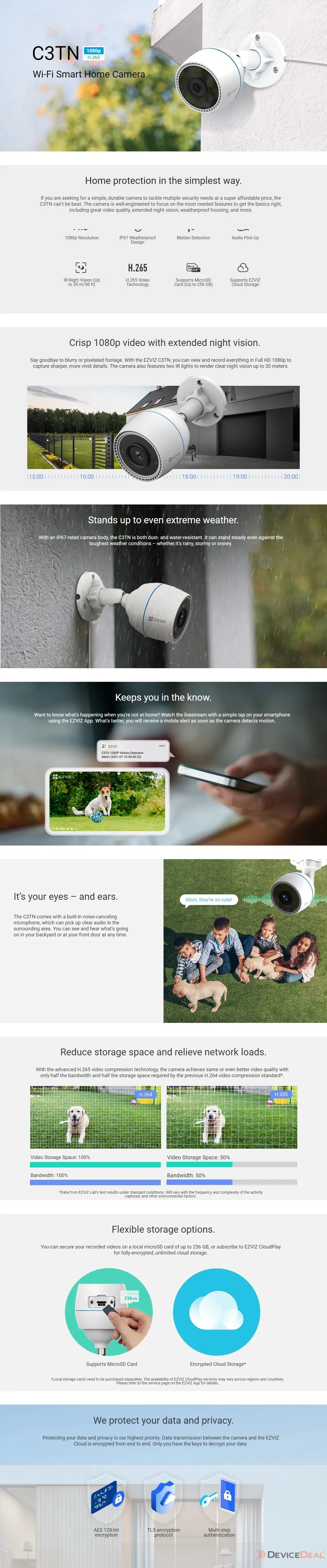 EZVIZ C3TN 2MP C3TN 2MP Wi-Fi Smart Home Camera |DeviceDeal