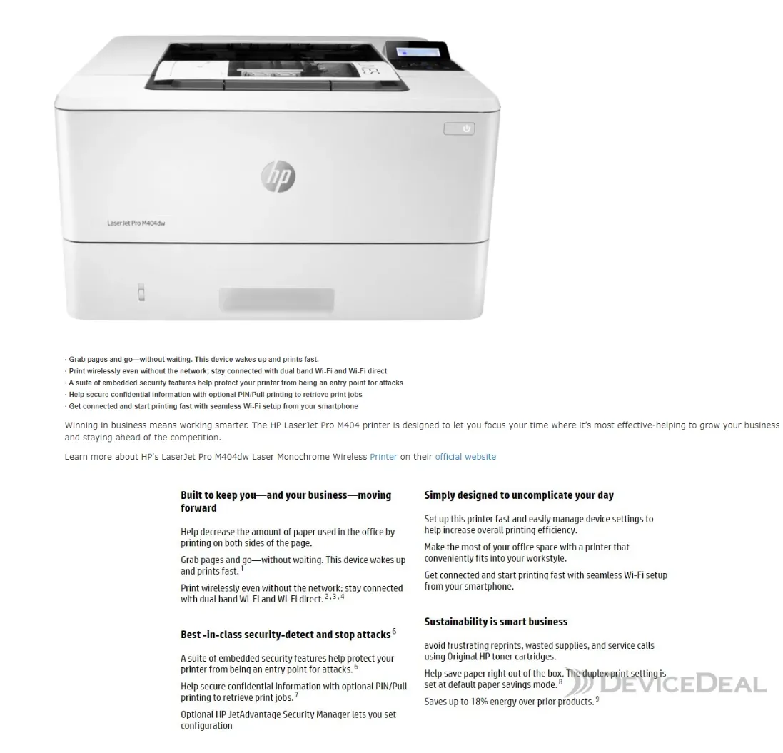 HP LASERJET PRO M404DW. W1A56A