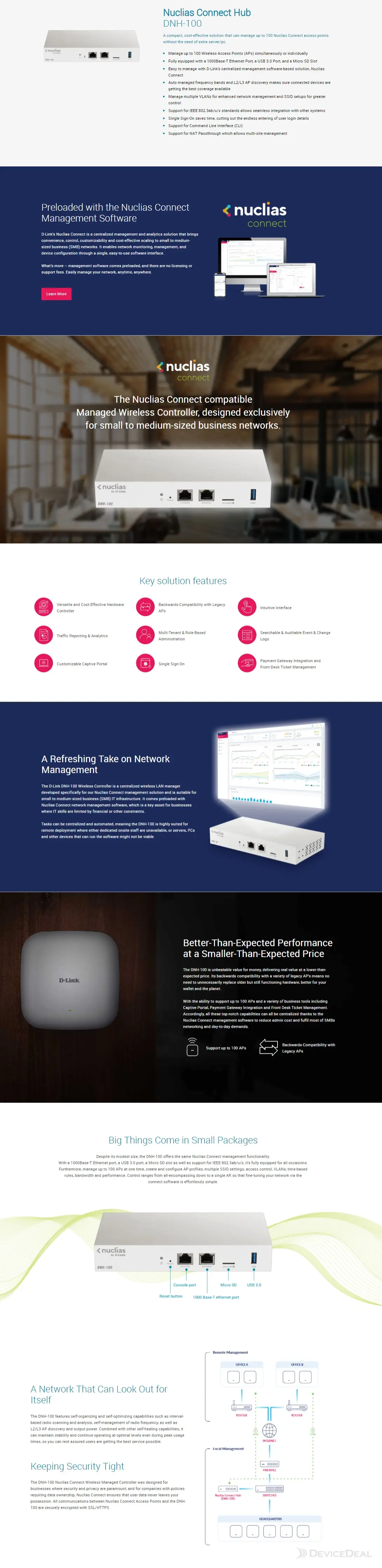 D Link Dnh 100 Nuclias Connect Hub Devicedeal