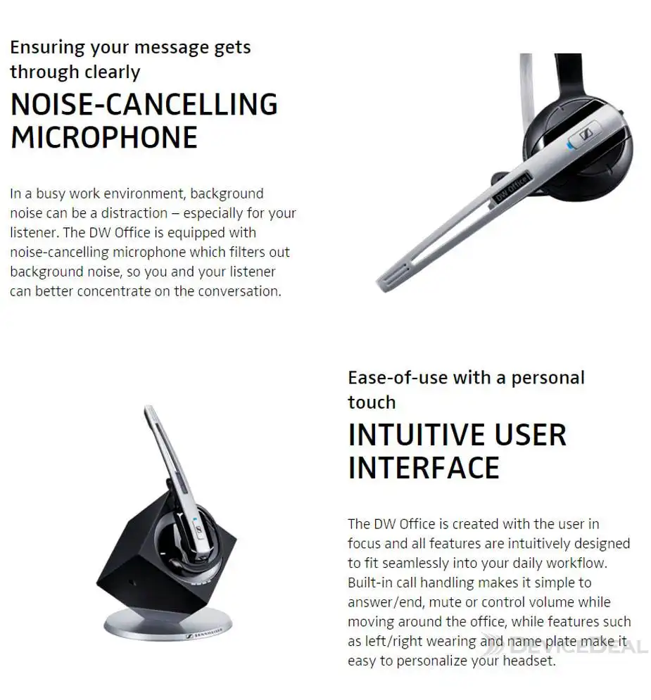 EPOS Sennheiser DW 10 Office Phone Wireless DECT Headset |DeviceDeal
