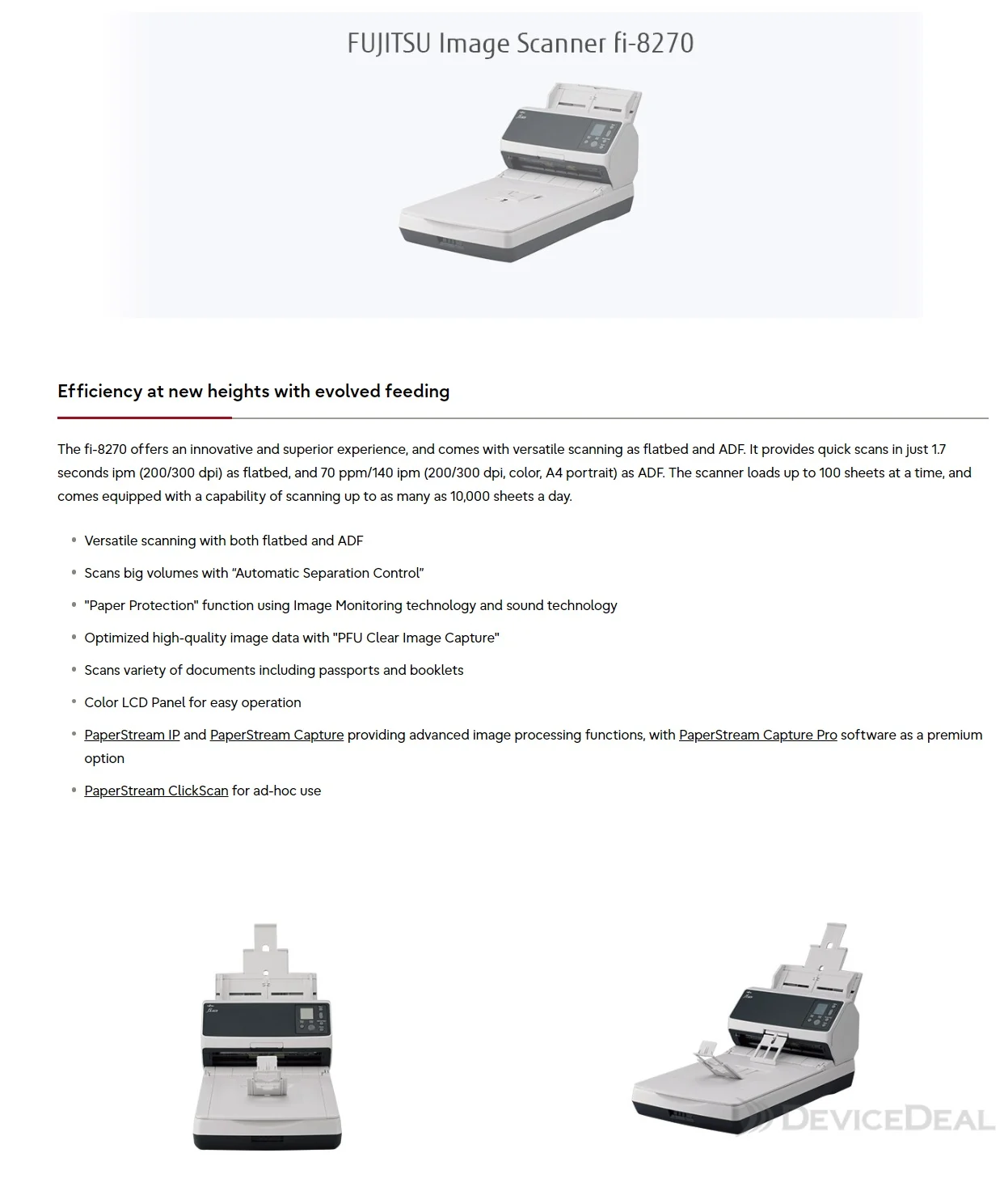Fujitsu fi-8270 Scanner - PA03810-B551 |DeviceDeal