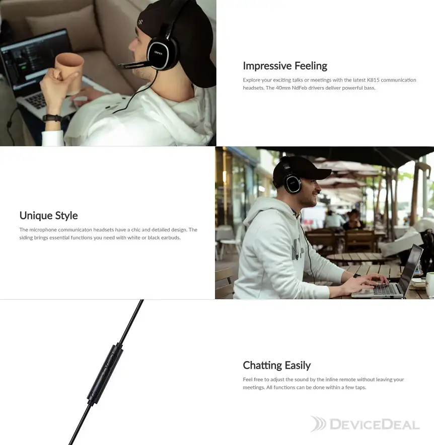 Edifier K815 USB Headset with Microphone |DeviceDeal