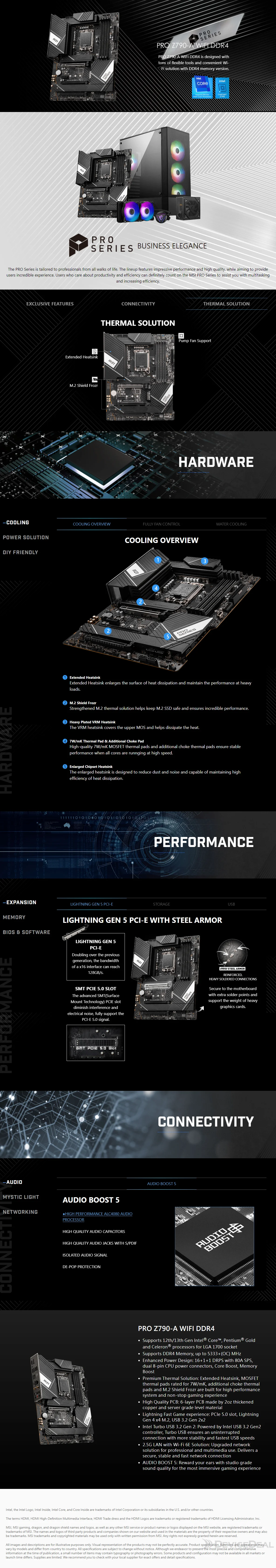 MSI PRO Z790-A WIFI DDR4 LGA 1700 ATX Motherboard |DeviceDeal