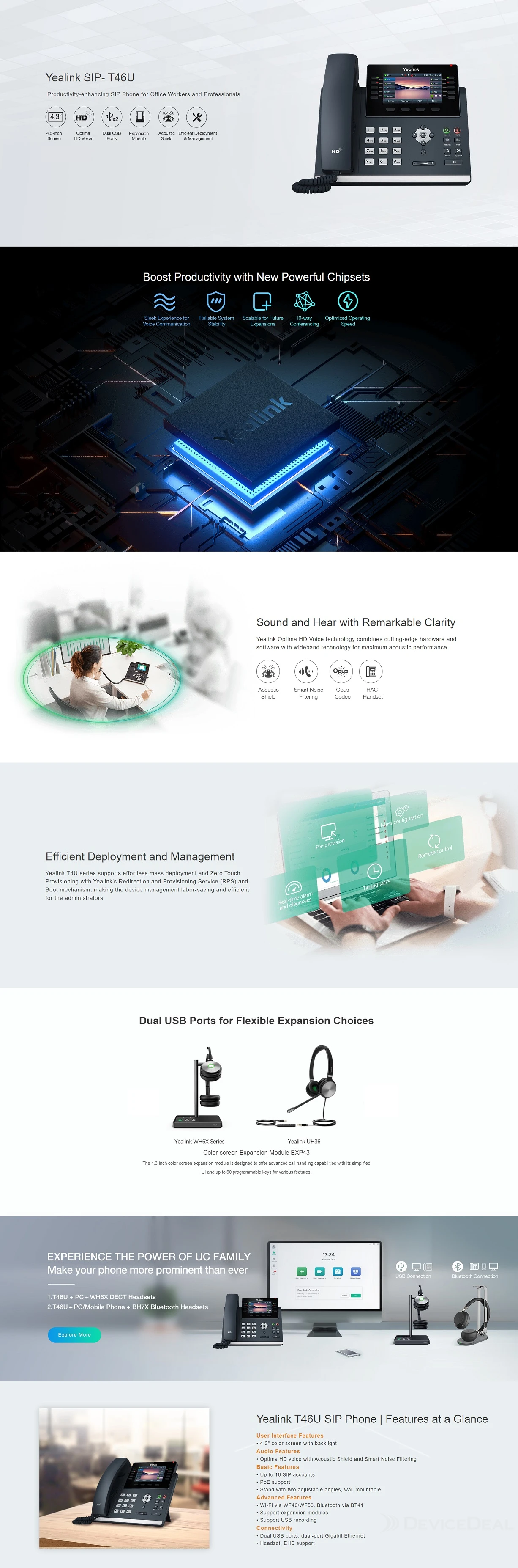 Yealink SIP-T46U A Revolutionary IP Phone for Enhancing Productivity ...