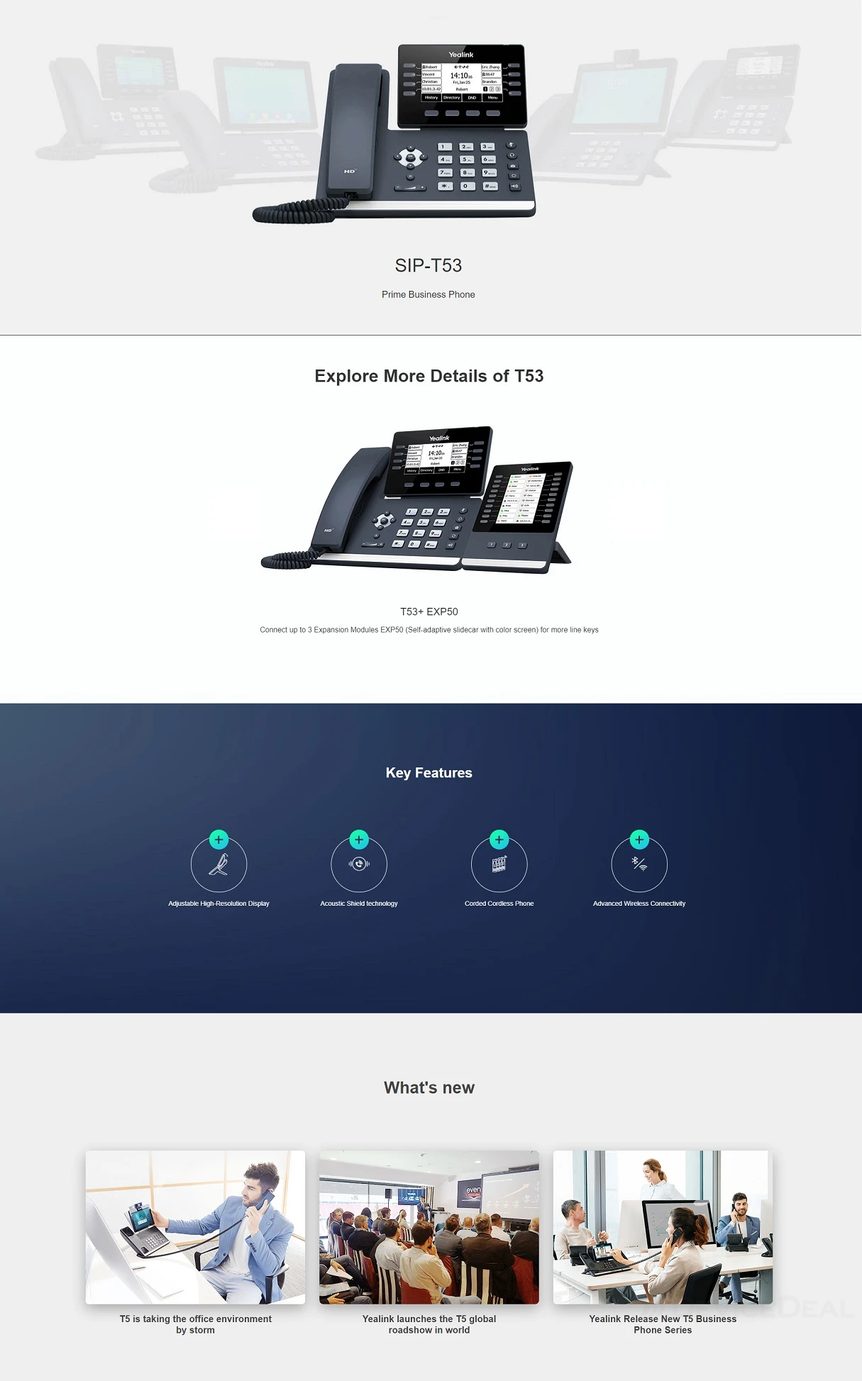 Yealink SIP-T53 12 Line Prime Business HD IP Phone SIP-T53
