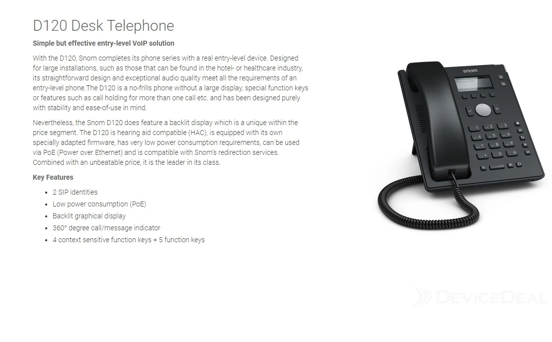 Snom D120 SIP IP Phone | DeviceDeal