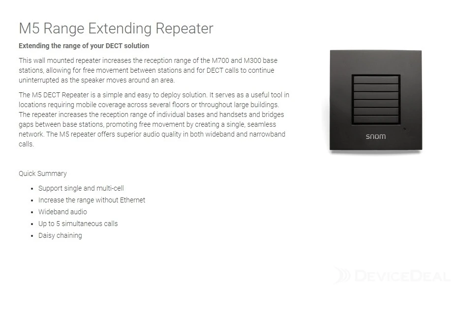 SNOM M5 Range Extending Repeater | DeviceDeal