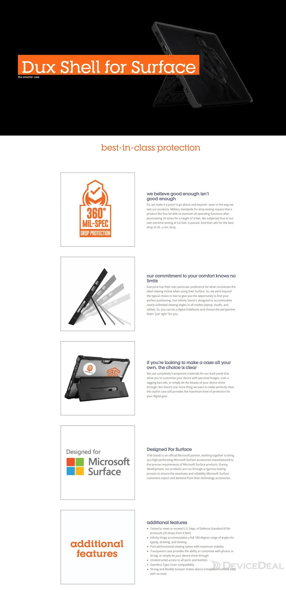 STM DUX SHELL (MS SURFACE PRO X 2019/2020/2021) AP - BLACK - STM-222 ...