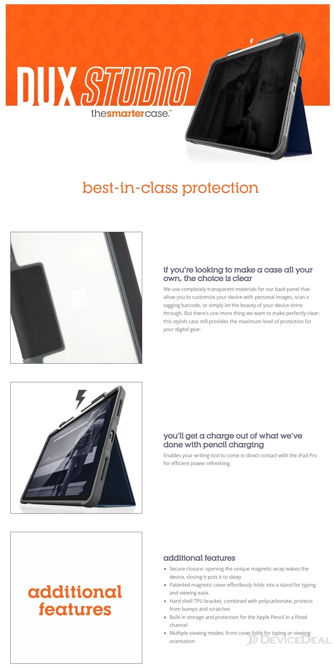 STM DUX STUDIO (IPAD PRO 11"/2ND GEN/11" 1ST GEN) - MIDNIGHT BLUE - STM ...