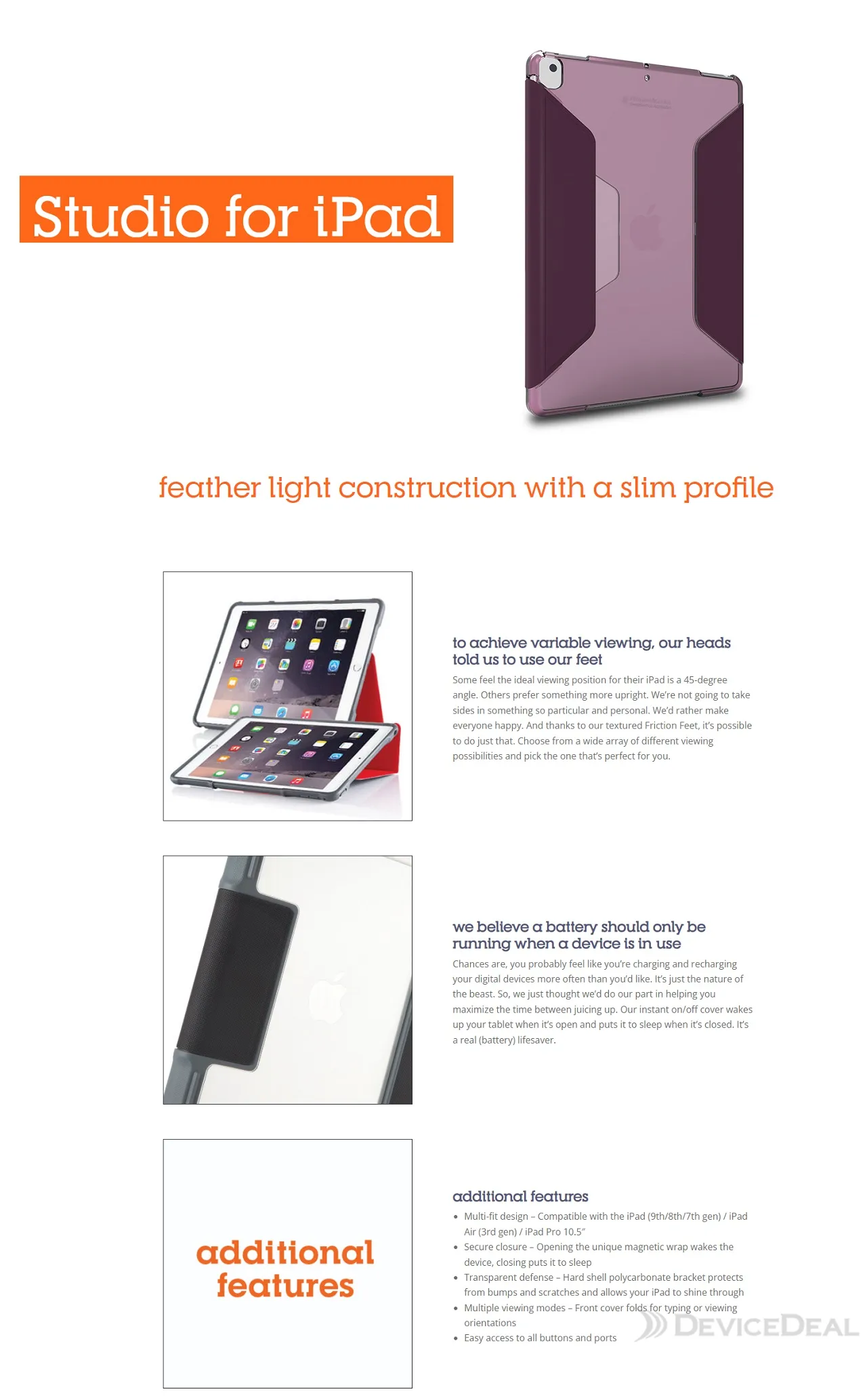 STM STUDIO (IPAD 10TH GEN) - GREY - STM-222-383KX-02 |DeviceDeal