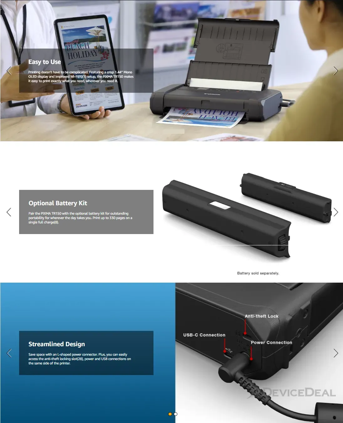 Canon TR150 Mobile Wireless Colour Printer | DeviceDeal