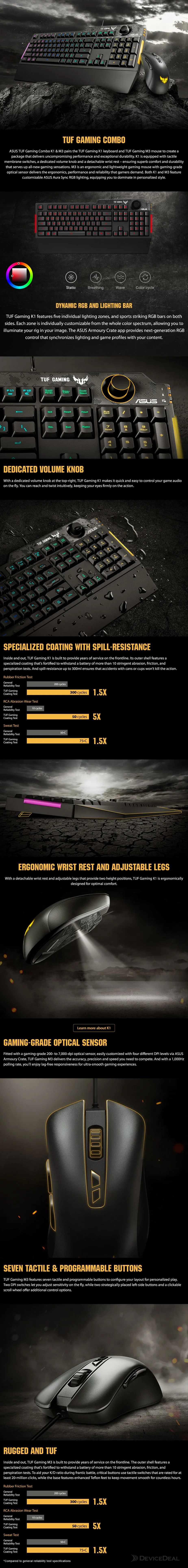ASUS TUF Gaming RGB Keyboard & Mouse Combo TUF GAMING COMBO
