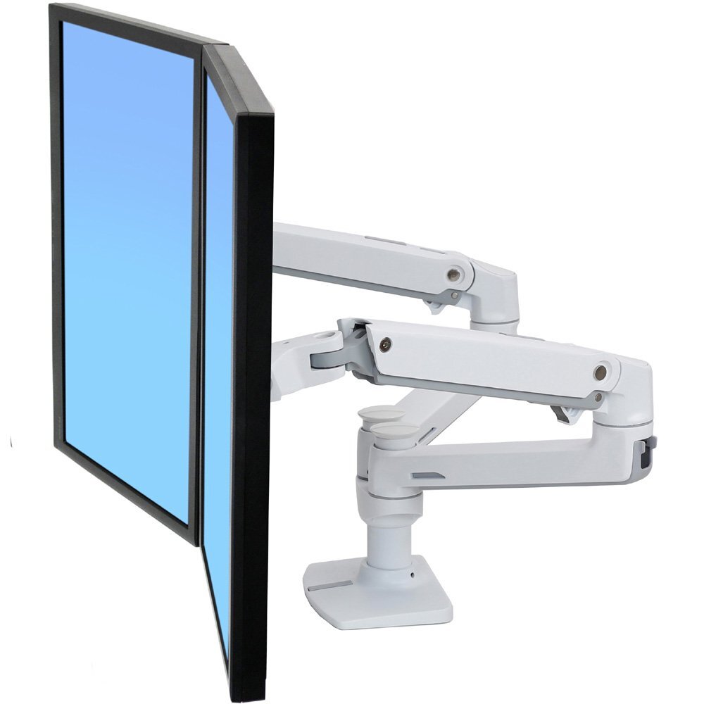 Ergotron LX Dual Side-by-Side Arm (white) | DeviceDeal
