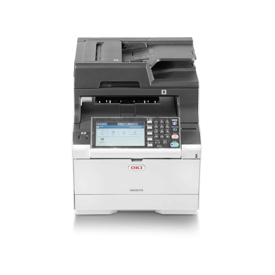Oki MC573DN COL A4 MFP 30PPM NET AIRPRINT, GOOGLE CLOUD PRINT, DUP 350 SHT 4-IN-1 WITH 7 IN T 463571