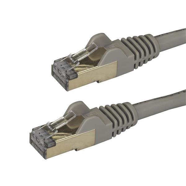 StarTech 3m Gray Cat6a Ethernet Cable - Shielded (STP) 6ASPAT3MGR