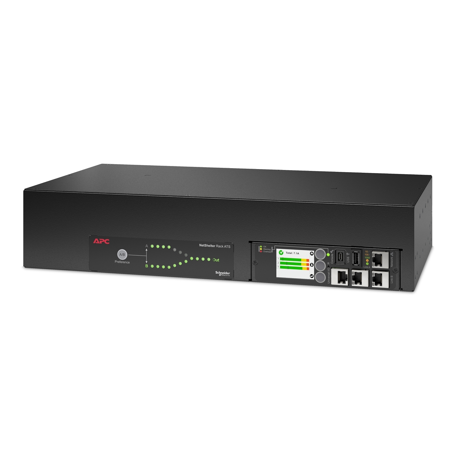 APC (AP4424A) RACK ATS, 230V, 32A, IEC 309 IN, (16) C13 (2) C19 OUT ...