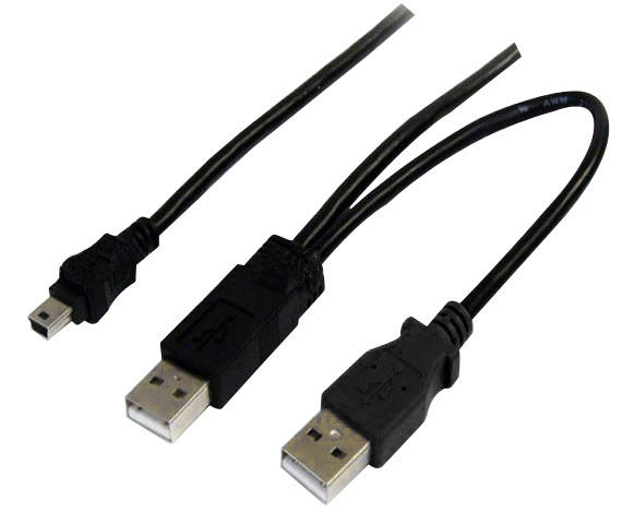 Astrotek USB Data/Power Splitter Cable A Male to Mini 5pin Male + A ...