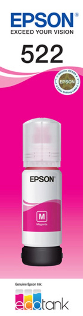 Epson 522 MAGENTA INK BOTTLE FOR ECOTANK ET-2710 C13T00M392