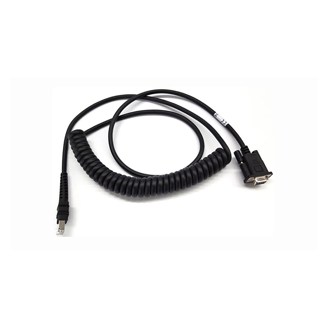 Zebra CABLE - RS232: DB9 FEMALE CONNECTOR 9 FT.(2.8M) COILED POWER PIN ...