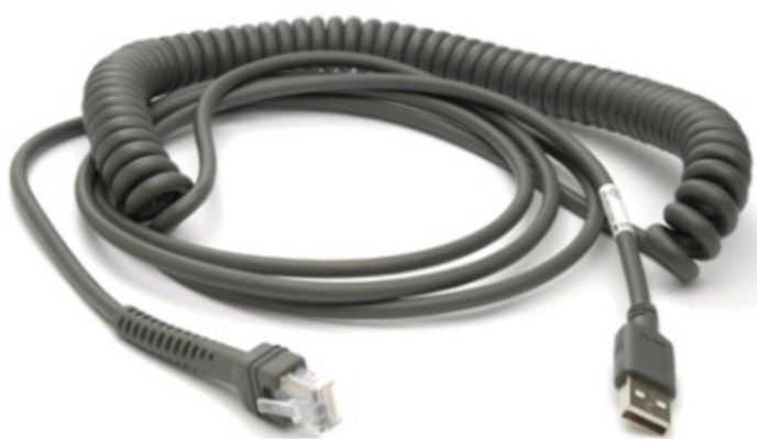 Zebra CABLE - USB: SERIES A CONNECTOR 15FT. (4.6M) COILED - CBA-U09 ...