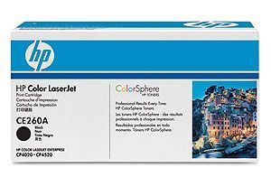 HP Black Print Cartridge with ColorSphere (CE260A) CE260A
