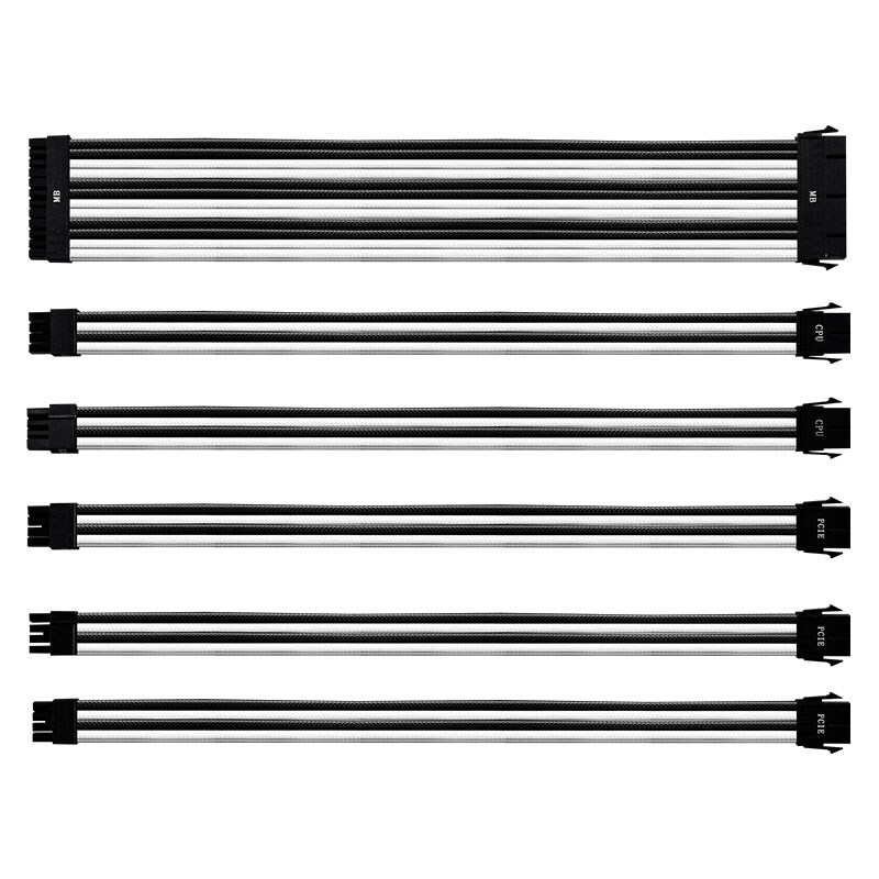 Cooler Master Universal PSU Sleeved Extension Cable Kit V2 - White ...