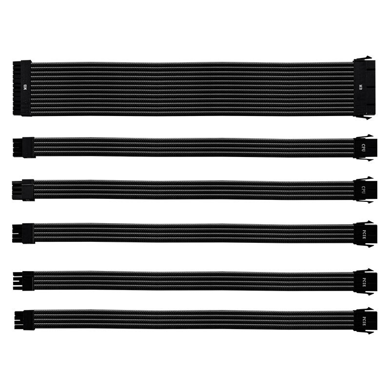 Cooler Master Universal PSU Sleeved Extension Cable Kit V2 - Black ...