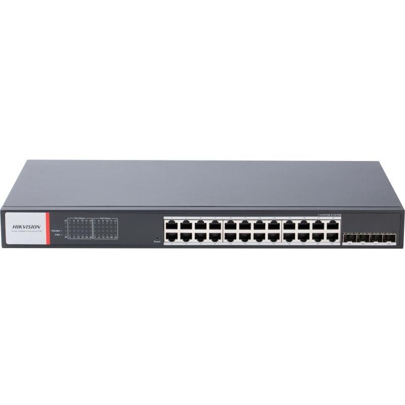 HIKVISION 24 Port Gigabit Smart Managed Industrial POE Switch - DS ...