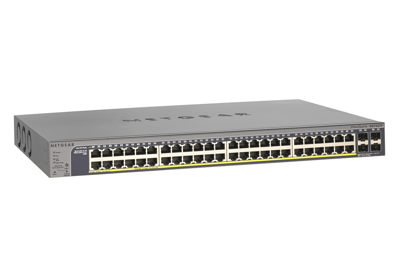 NETGEAR® 48-Port 380W Gigabit PoE+ Ethernet Smart Managed Pro Switch ...