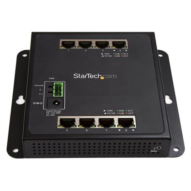StarTech 8-Port Gigabit Ethernet Switch - L2 Managed - Wall Mount IES81GW
