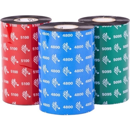 Zebra RESIN RIBBON 60MMX450M (2.36INX1476FT) 4800 STANDARD 25MM (1IN ...