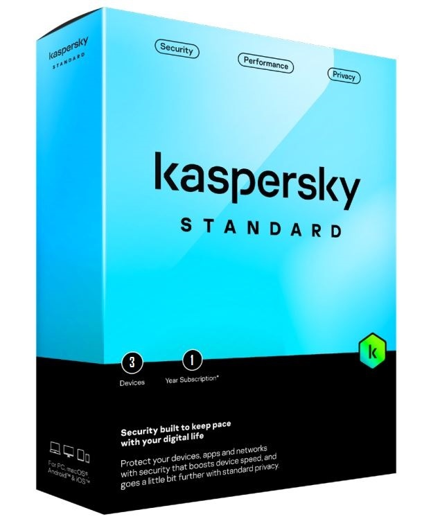 Kaspersky Standard Physical Card (3 Device, 1 Account, 1 Year) Supports ...